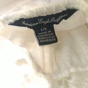 American Eagle Outfitters | Tops | Light Weight Flowered White American ...